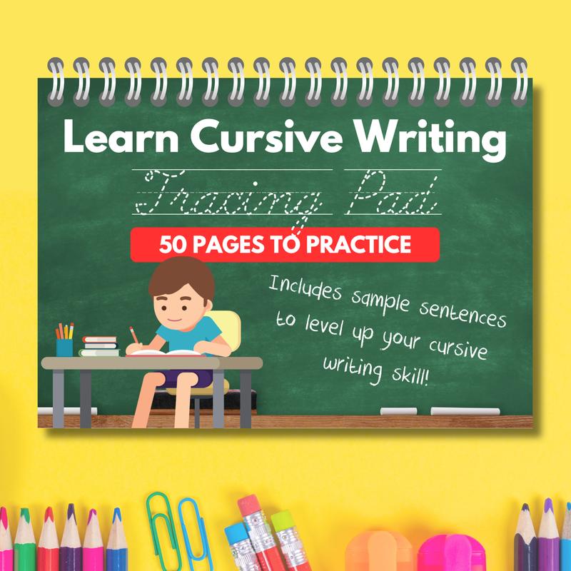 TRACING PAD CURSIVE WRITING WORKBOOK / I CAN TRACE / LEARN CURSIVE ...