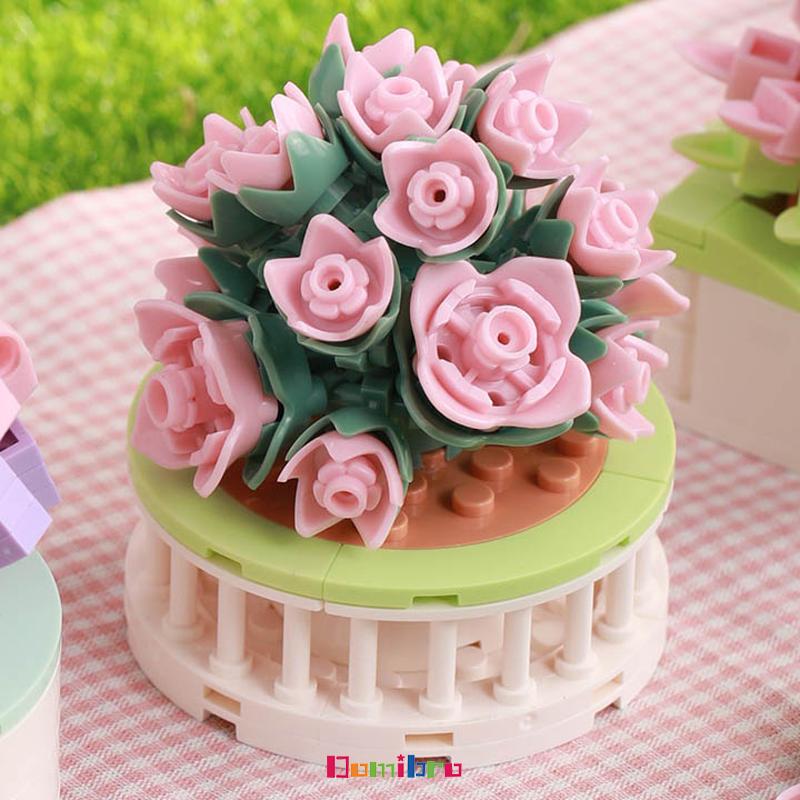 Building Blocks Flower bonsai Romantic Eternal Flower Educational ...