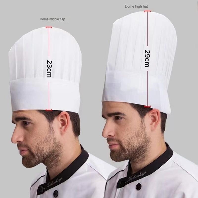 10 Pcs Disposable Chef Hat for Men Cooking Restaurant Kitche - TikTok ...