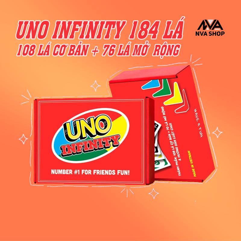 Bộ bài UNO INFINITY 184 lá cơ bản + mở rộng đầy đủ - hộp đỏ - TikTok ...