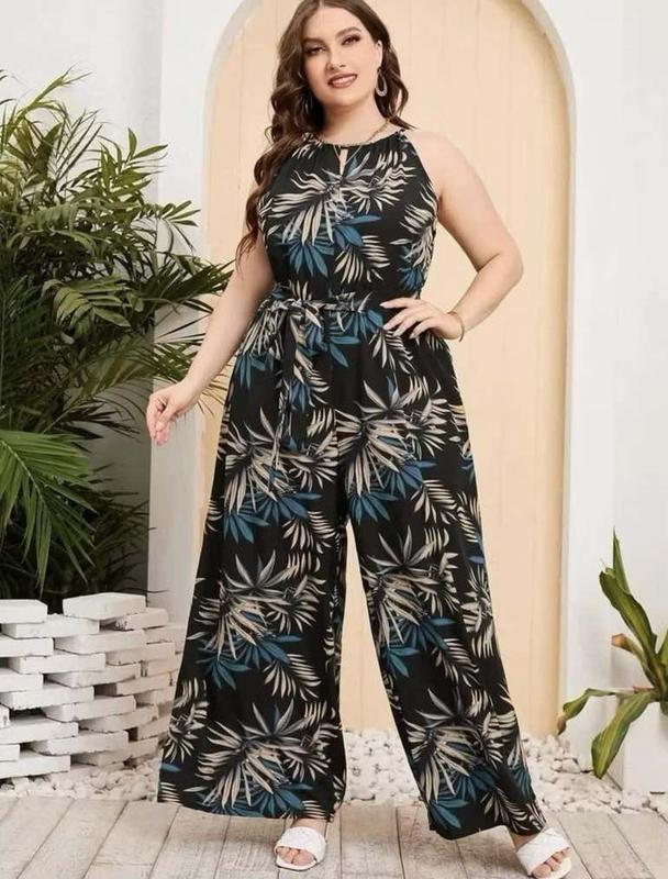 Fashion Plus size jumpsuit halter neck jumpsuit wideleg jumpsuit ...