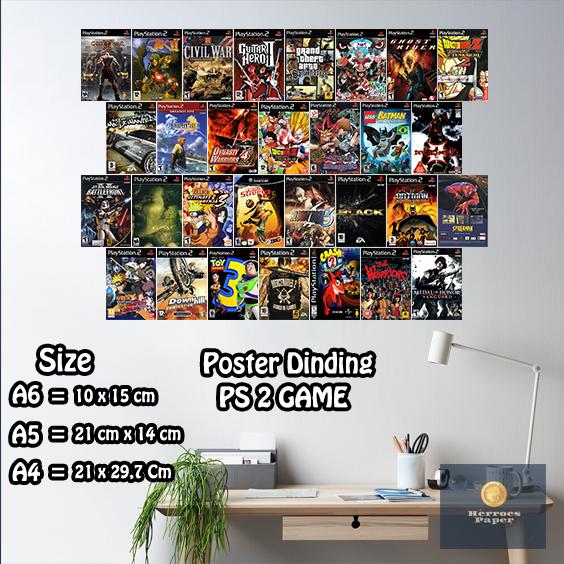 POSTER DINDING AESTHETIC TEMA PS 2 GAME 50PCS A4 A5 A6 DEKORASI - Shop ...