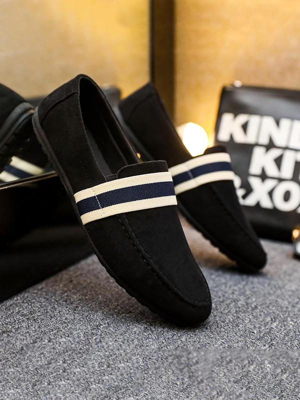 Men's Simple Plain Round Toe Slip-on Shoes, 2024 Fashionable - TikTok Shop