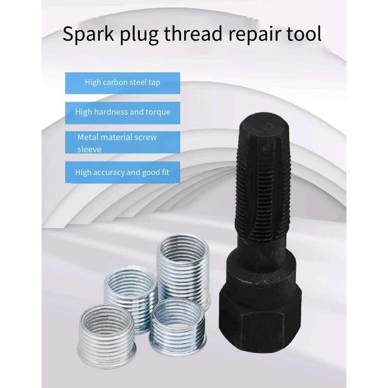 High carbon steel tap metal screw sleeve 5-piece set spark plug ...