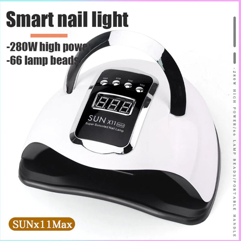 280 W, SUN X11 MAX UV LAMP 45 LEDs UV light nail dryer Quick,120 ...