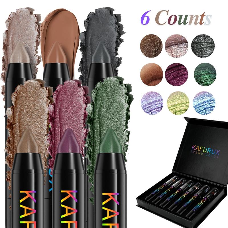 Long Lasting Eyeshadow Stick, 6 Counts/set Waterproof Matte - TikTok Shop