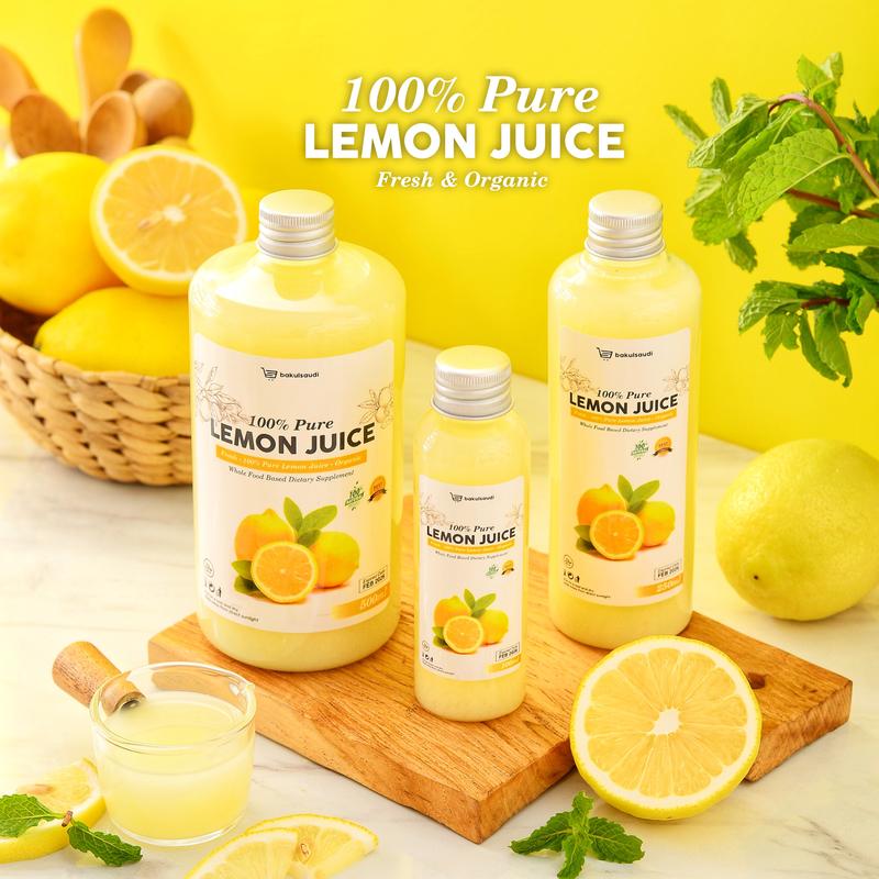Organic Pure Lemon Juice Fresh / Sari Lemon Organik Murni Asli 100% ...