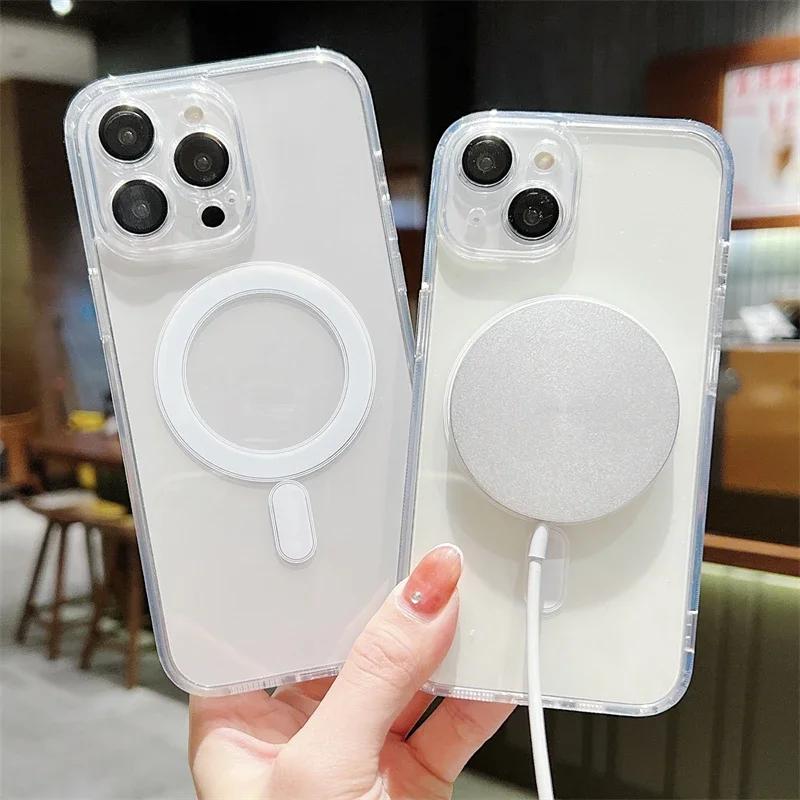 Transparent Wireless Charging Phone Case For Magsafe Phone Case ...