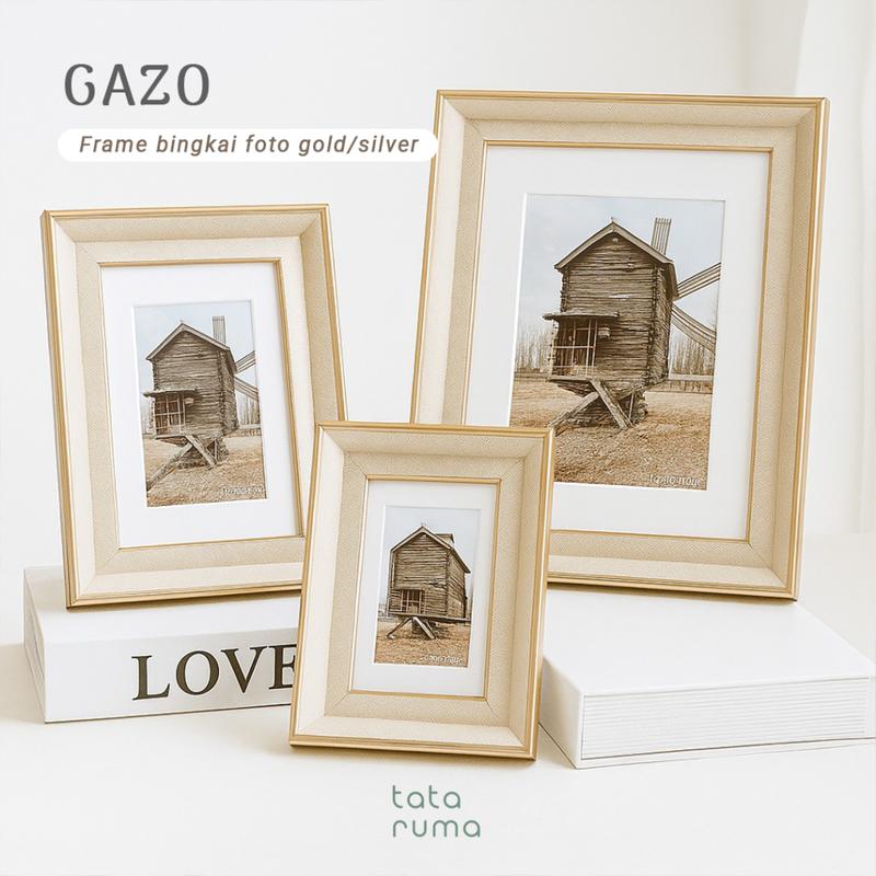 GAZO - Frame Bingkai Foto Figura Gold dan Silver 4R/5R/6R Minimalis ...