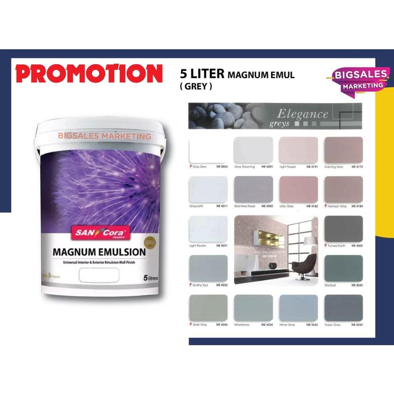 5 Litre SANCORA Magnum Emulsion Exterior Or Interior Paints 5 Liter ...