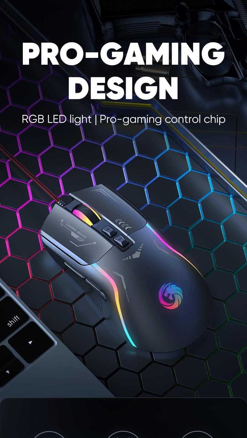 MOFii Gaming Mouse Wired RGB Lights 1600/2400/3200 DPI P19 - Shop ...