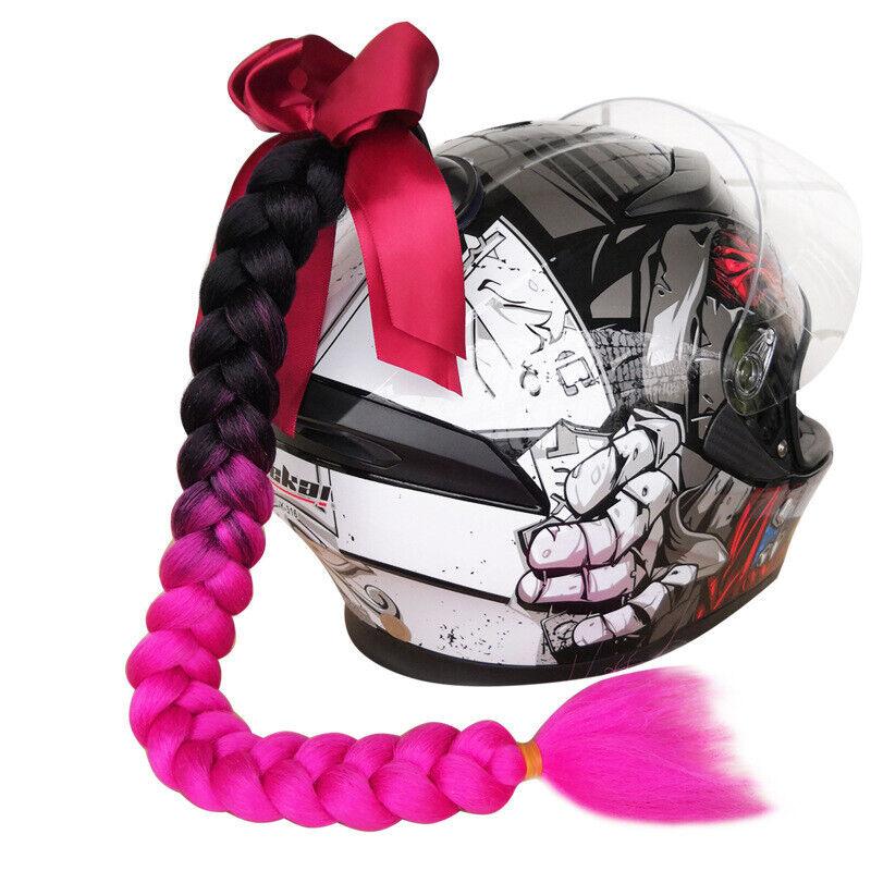 Rambut Palsu Jalinan Helmet Motosikal, Wanita, Jalinan Kecerunan ...