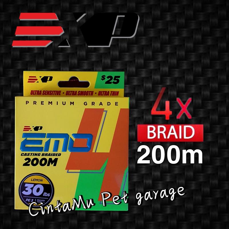 EXP EMO 4X 200m Casting Braided Fishing Line PE Multifilamen - TikTok ...