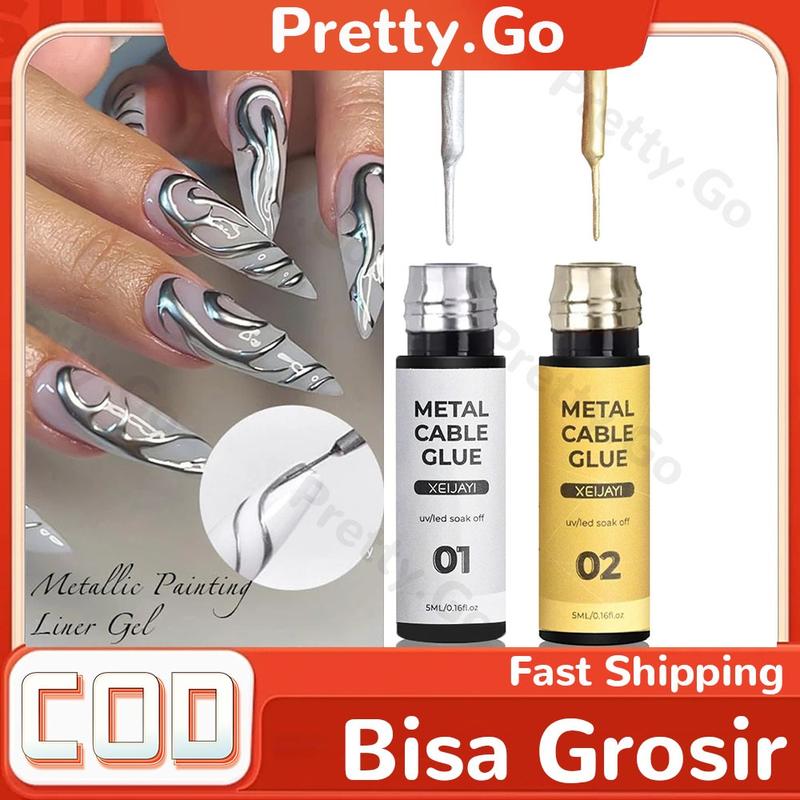 5Ml Metal Liner Gel UV Nail Art Gel/Mirror Painting Gel Kutek Lining ...