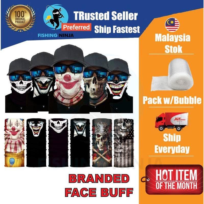 BRANDED Designed Buff! Fishing Accessories Face Mask Joker Batman Skull ...
