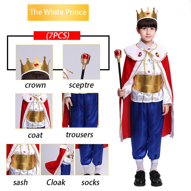 7pcs Kids Boys King Prince Costume Sets Play the Prince - TikTok Shop ...