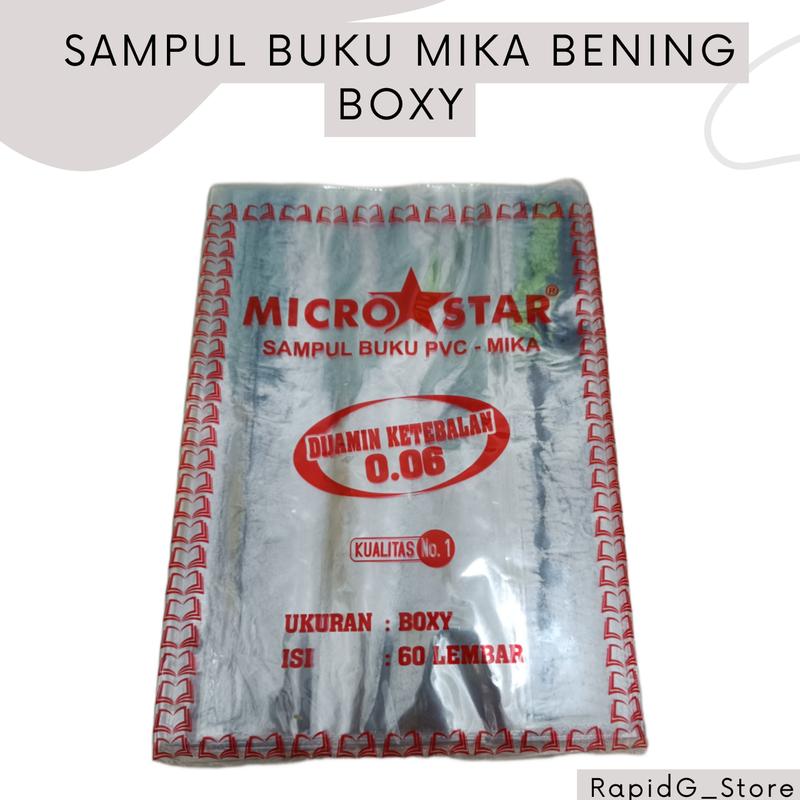 Sampul Buku Mika Bening Plastik Ukuran Boxy Panjang Isi 10 Lembar ...