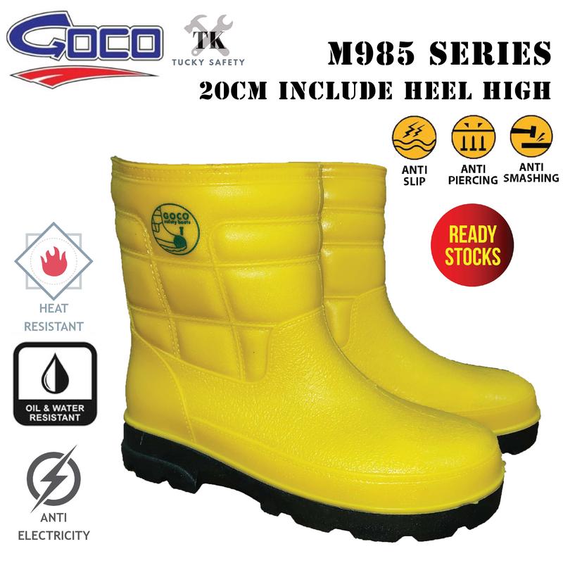 M985 - Goco Yellow Boot Kasut PVC Rubber Rain Boot Waterproo - TikTok ...
