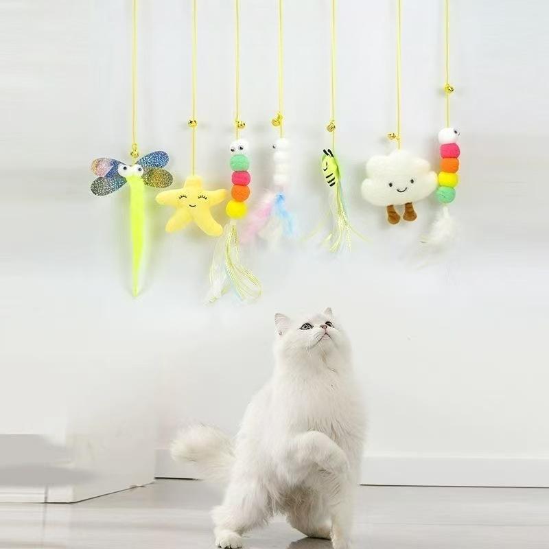 Hanging Cat Teaser Hanging Door Cat Toy Self-Hi Relieving Stuffy ...