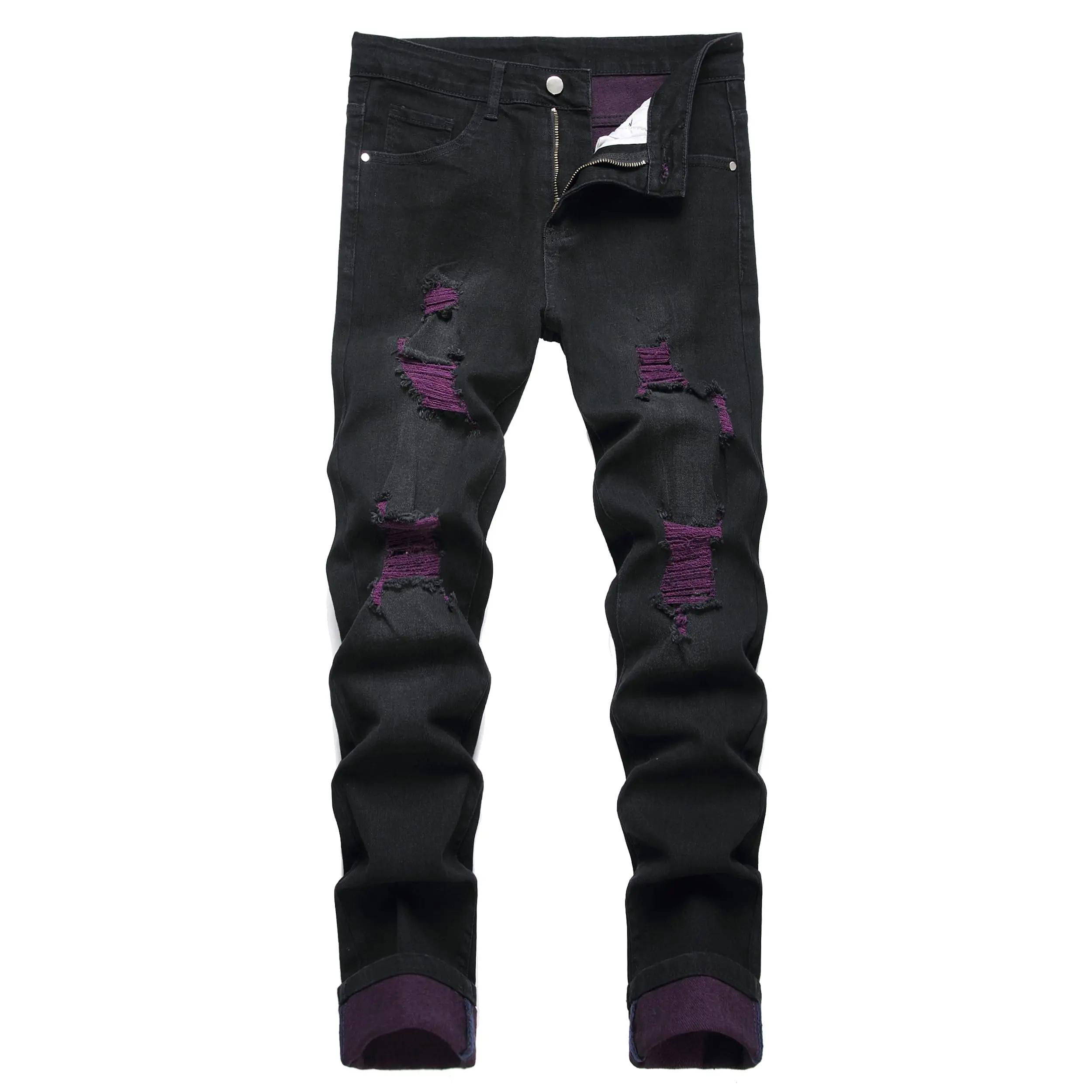 Men’s Designer Embroidered Jeans – Stylish Straight-Leg Deni - TikTok Shop