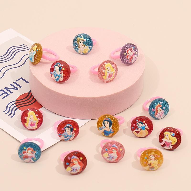 Disney Ring cincin Resin Akrilik Lucu Aesthetic Pink Model Aksen ...