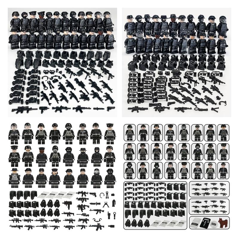 50 100 Pieces Moc Military Police Building Block Set For Advanced ...