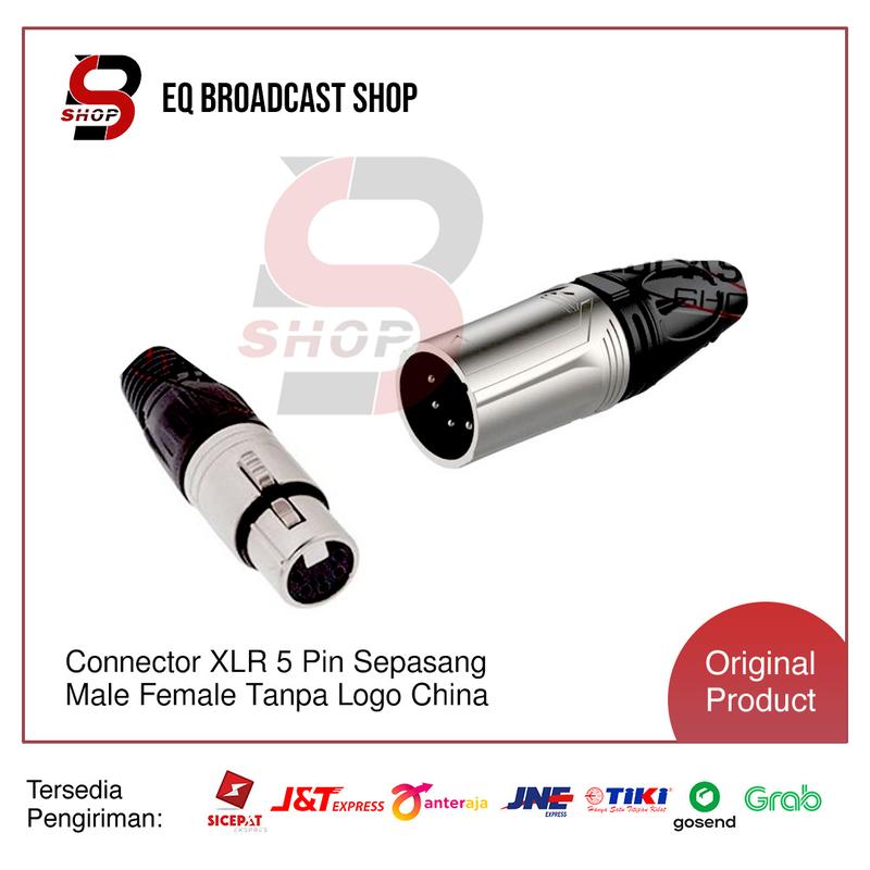 Connector XLR 5 Pin Sepasang Male Female Tanpa Logo China - Shop ...
