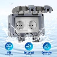 Promo Stop Kontak Lubang Double Saklar Indikator IP66 Waterproof ...