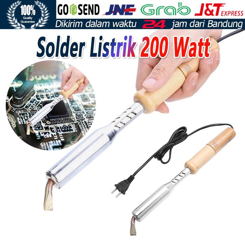200 Watt Solder Listrik Gagang Kayu Alat Patri 200W - Shop | Tokopedia