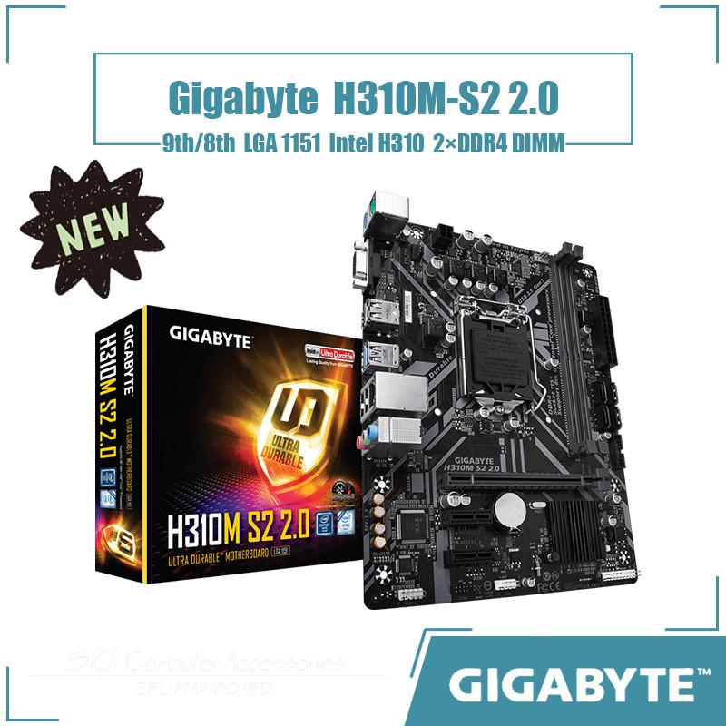 Papan Induk Gigabyte H310M-S2 2.0, LGA 1151, 2xDDR4 DIMM, Pemproses ...