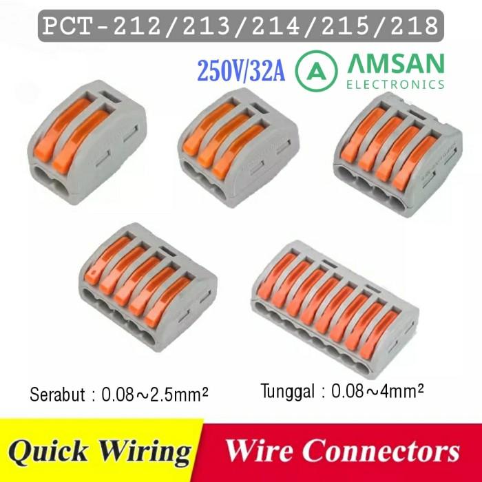 PCT-212-213-214-215-218 WAGO Terminal Sambungan Kabel Konektor - Shop ...