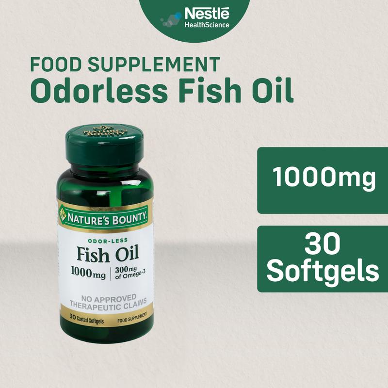 Nature's Bounty Odorless Fish Oil Omega 3 1000mg 30 softgels - TikTok ...
