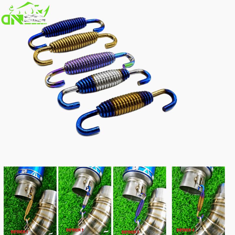 Motorcycle Modified Exhaust Pipe Tension Spring Titanium Color - TikTok ...