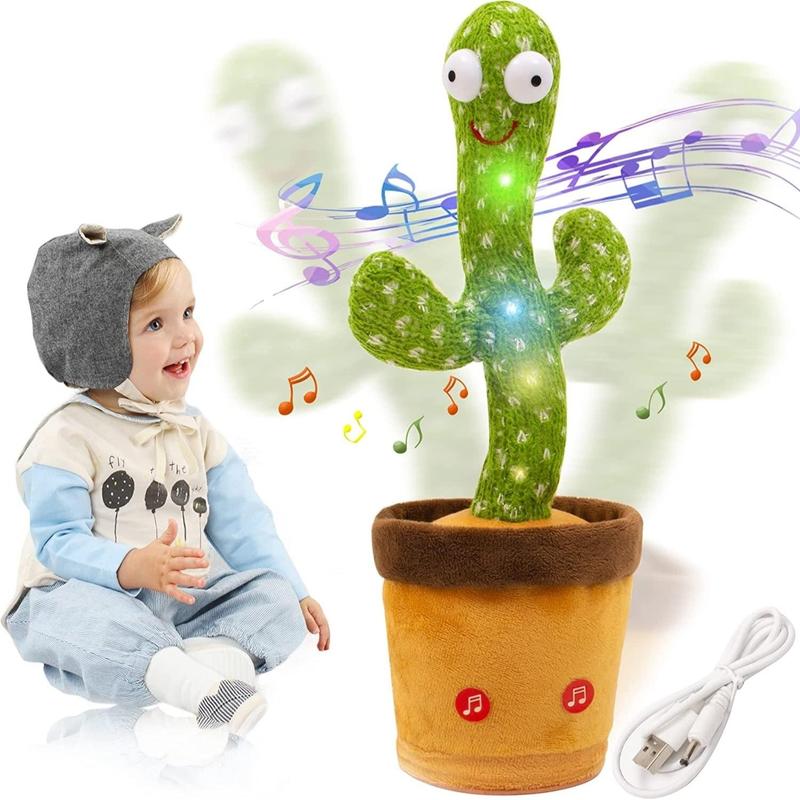 Dancing Cactus Toy 120 English Songs USB Charge,Recording Imitate ...