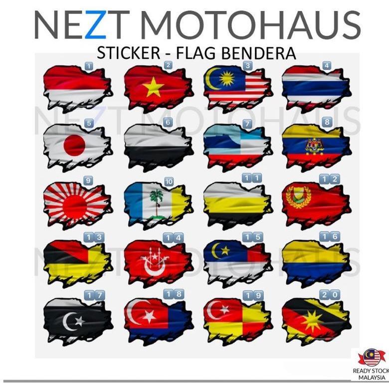 Sticker Bendera Flag Semua Negeri MALAYSIA PERAK PENANG SELANGOR ...