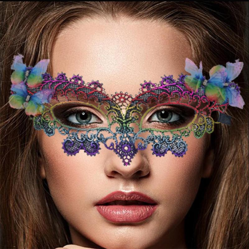Women Lace Venice Masquerad Half Face with Ribbon Eye - TikTok Shop ...