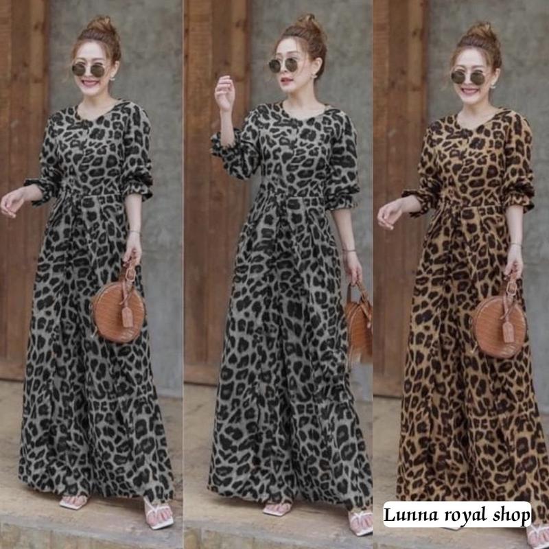Baju jumpsuit motif macan Leopard dewasa wanita/jumpsuit panjang - Shop ...