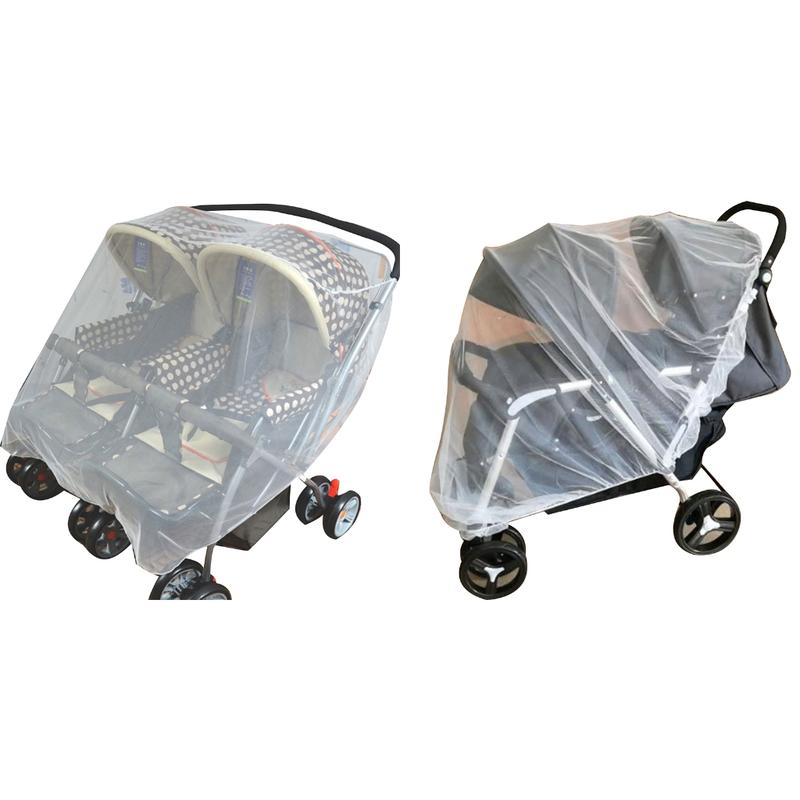 Double Stroller Mosquito Net Insect-Shield Net Mesh Cover Double ...