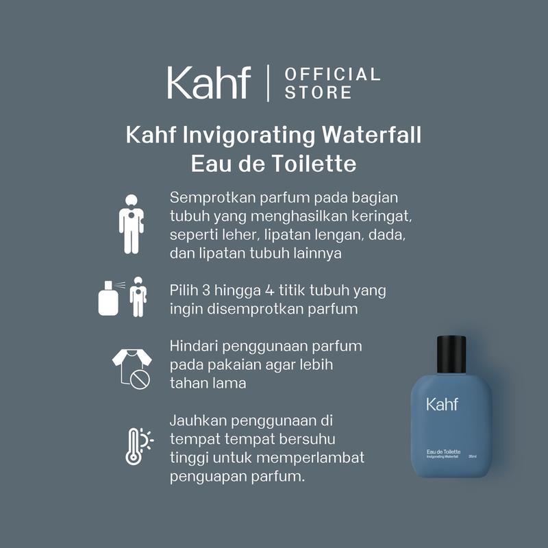 Kahf Invigorating Waterfall Eau de Toilette 35 ml - Parfum Pria Tahan ...
