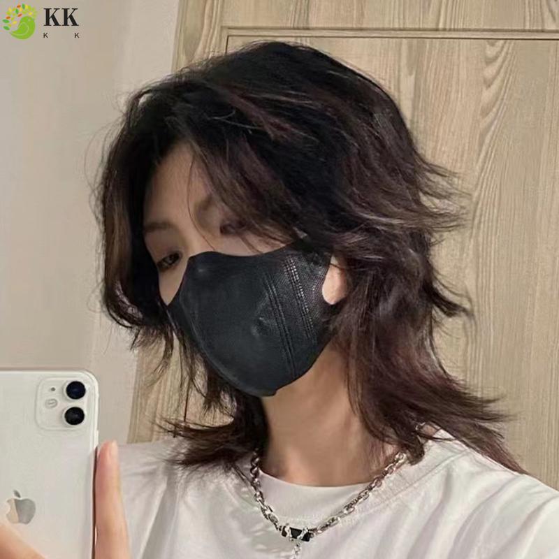 Rambut palsu, kepala mullet, kepala samurai yang sejuk dan ...