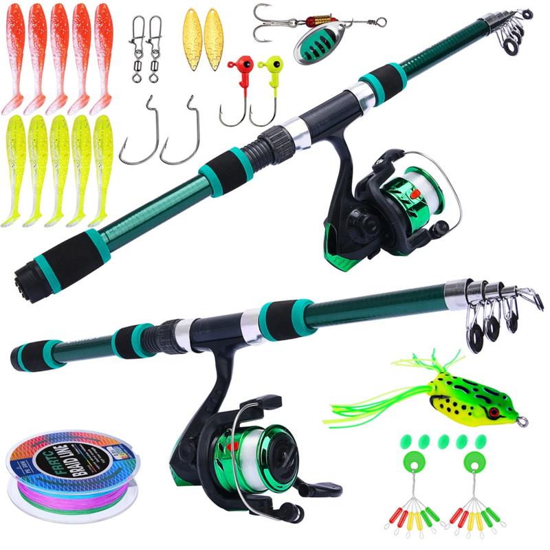 Set Pancing, Mudah Alih, Pancing dan Kekili Berputar, Alat Memancing ...