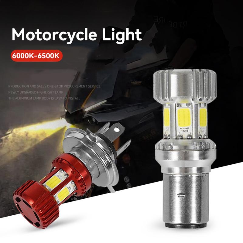 H4 BA20D Motorcycle LED Headlight Motorcycle Scooter Light Super ...