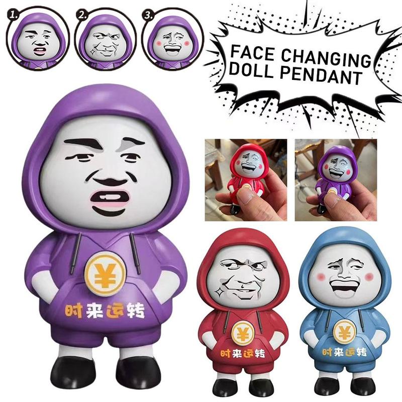 Expression Emperor Face Changing Doll Pendant Trendy Cartoon - TikTok ...
