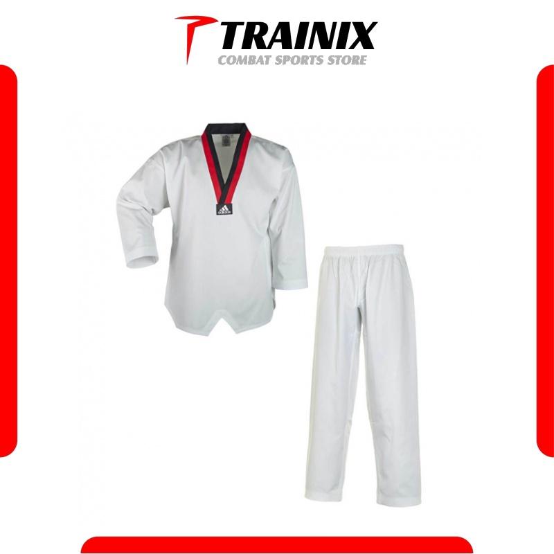 Taekwondo Suit adiSTART WT Premium Poom Red-Black Neck - adiTS01WT - TikTok Shop Malaysia