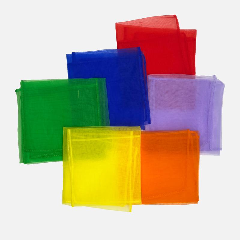 6pcs Juggling Scarves, Square Dance Scarf Magic Movement Scarves ...