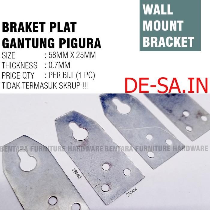 Jual 58MM BRAKET PLAT GANTUNG FOTO - 58MM X 25MM PHOTO FIGURA DINDING ...
