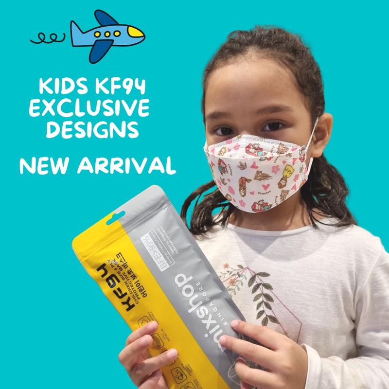 mixshop NEW DESIGNS KF94 KIDS MASK, INDIVIDUAL PACKAING, BFE>99%, SG ...