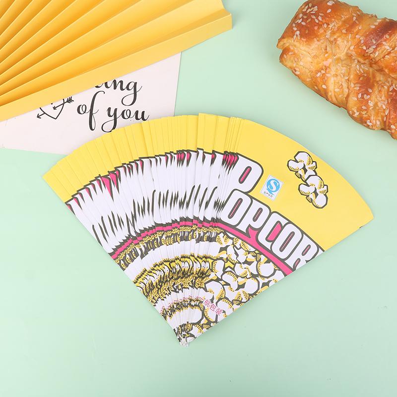 50Pcs Paper Popcorn Bags Triangular Conical Shaped Popcorn Wrapping ...