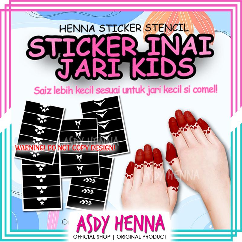 Sticker Inai Jari KIDS Kanak Budak ASDY Henna VIRAL - TikTok Shop Malaysia