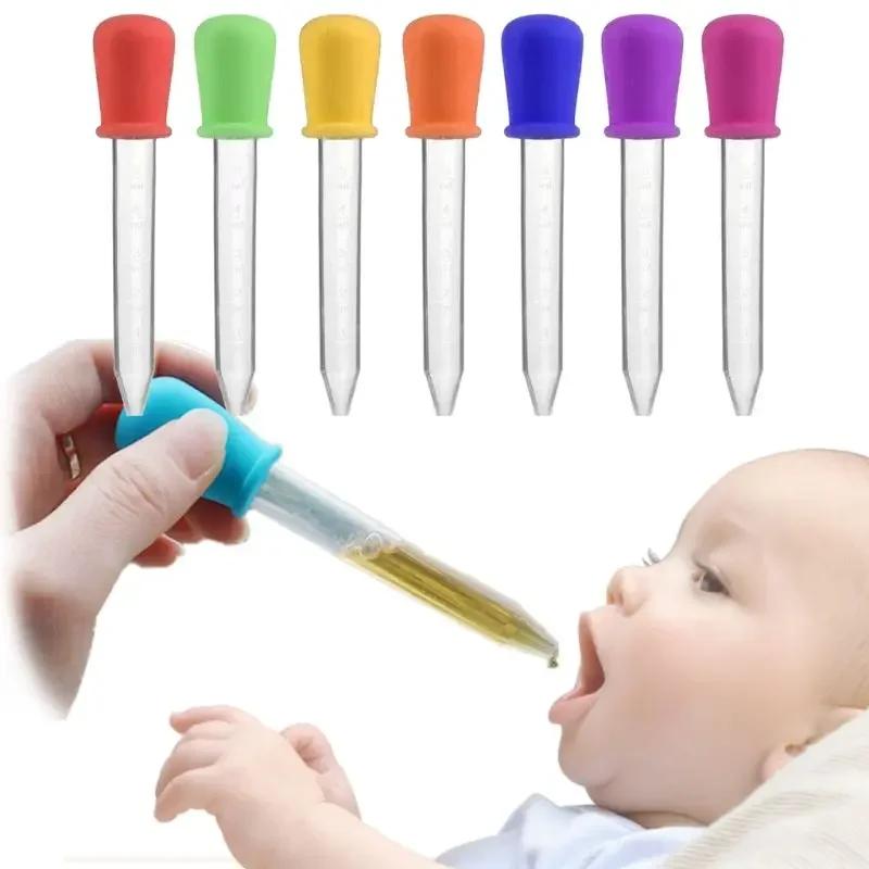 5ml Baby Medicine Feeder Newborn Soft Silicone Liquid Food Dropper Baby ...